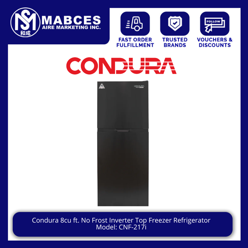 Condura 8cu ft. No Frost Inverter Top Freezer Refrigerator CNF-217i ...