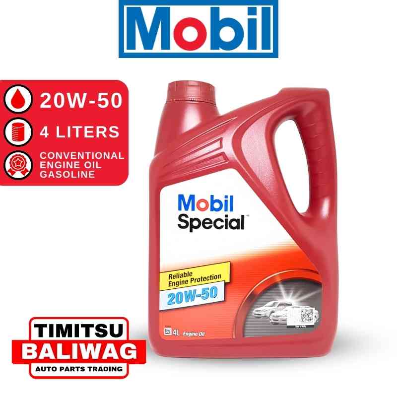 MOBIL SPECIAL 20W-50 GASOLINE ENGINE OIL 4 LITERS | Lazada PH
