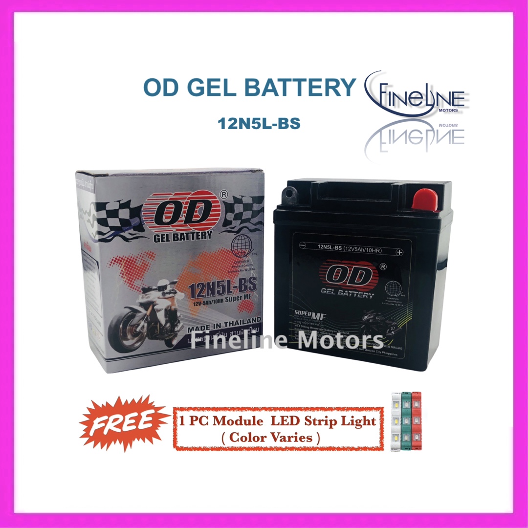 Original OD Gel Battery For Yamaha YTX 125 Maintenance Free Made in ...