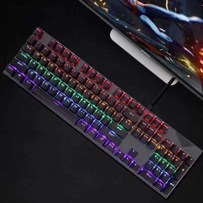 JK310 104 Keys Backlight Wired Gaming Mechanical Keyboard RGB Colorful ...