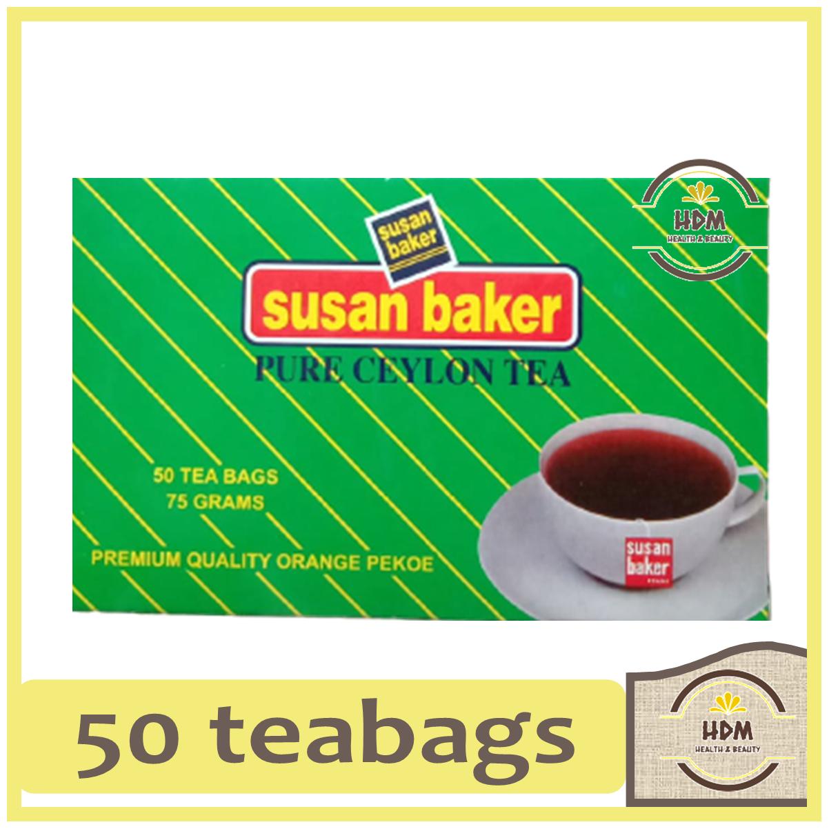 Susan Baker Pure Ceylon Tea / 50 Tea Bags (75g) - 100% Authentic ...