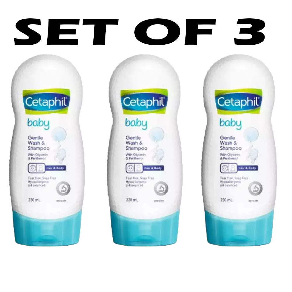 Set of 3 Cetaphil Baby Gentle Wash And Shampoo 230ml (3pcs) | Lazada PH