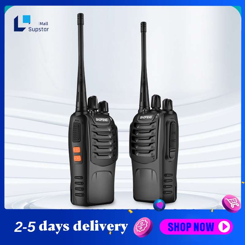 【Fast delivery】Baofeng 888S 5W Set of 2 Interphone Two-Way Walkie ...