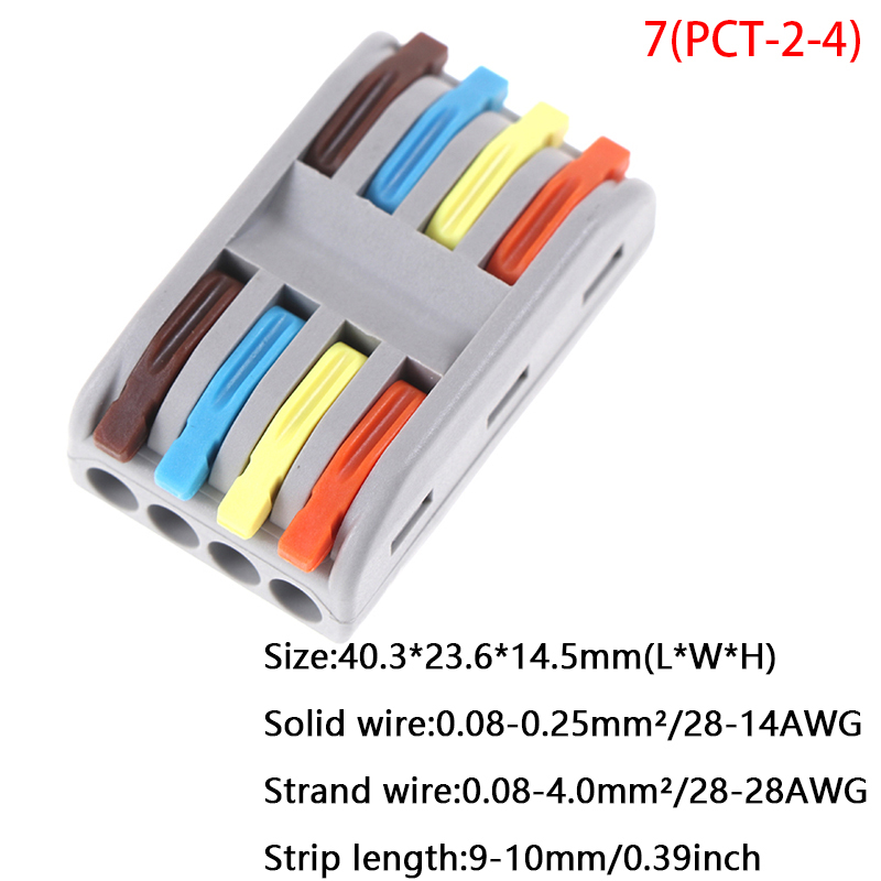 newdv2 5PCS Wire Connectors PCT-222 Terminal Block Conductor SPL-2/3 ...