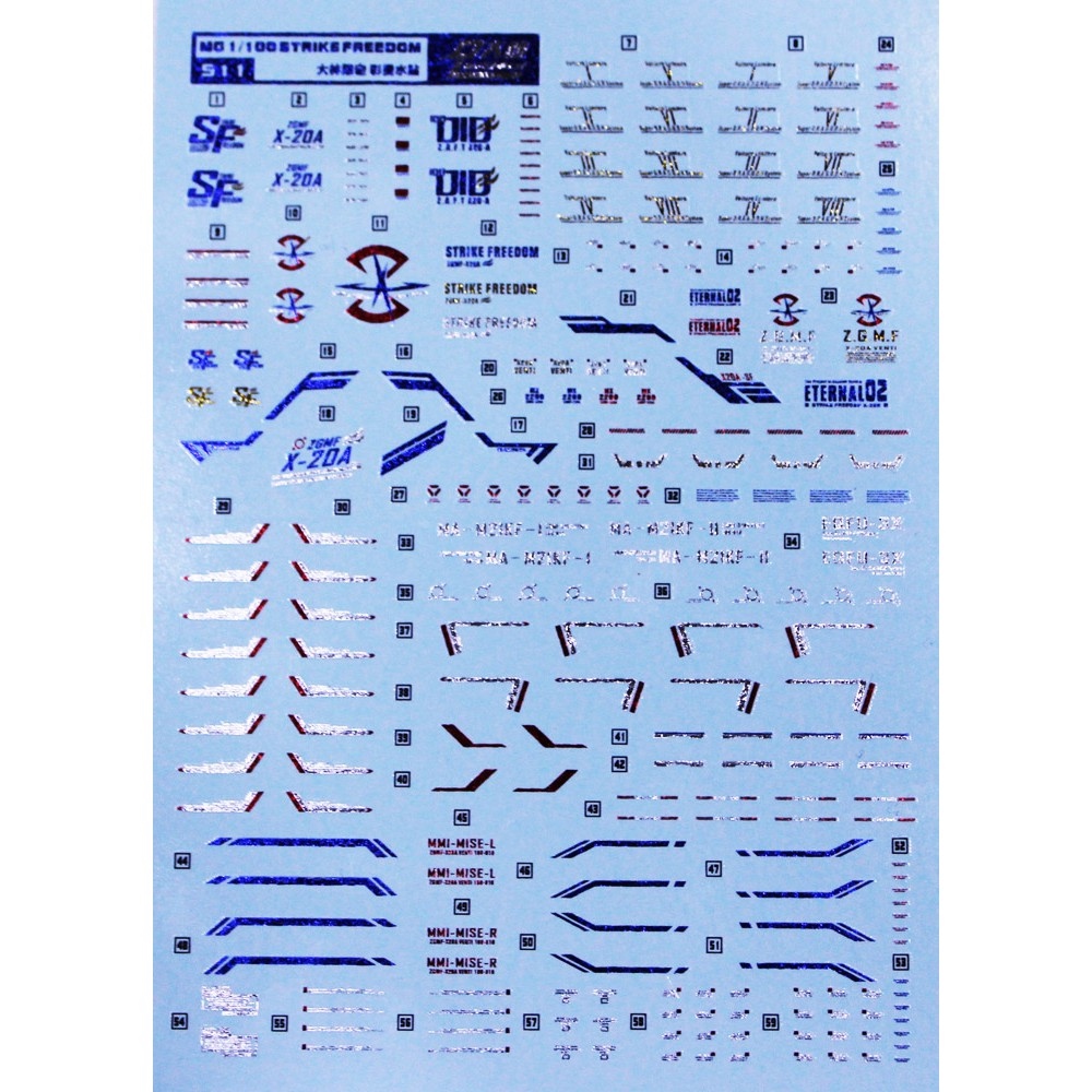 S11 Strike Freedom MG (Metalic) Water slide decal from D.L. | Lazada PH