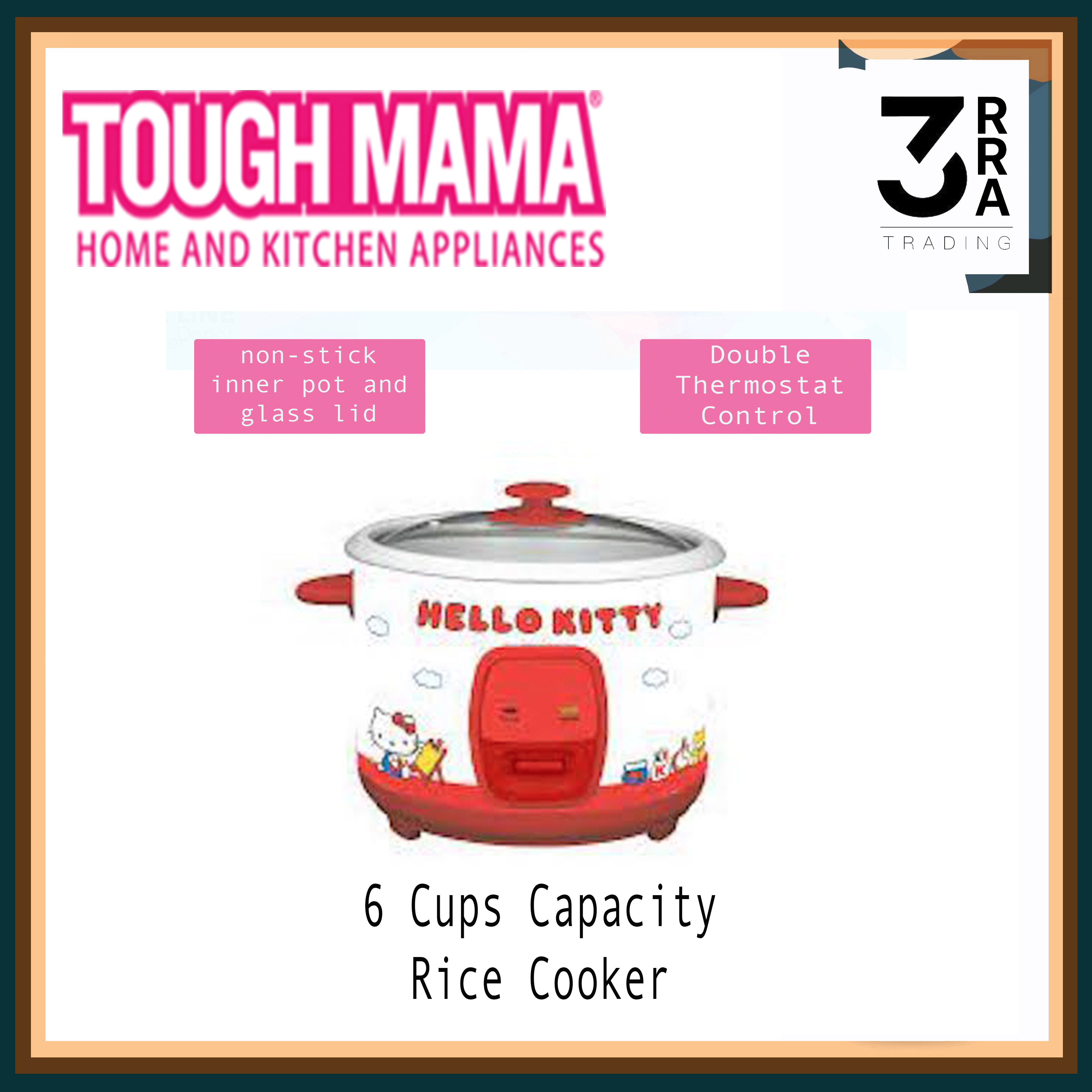 Tough Mama Original Hello Kitty Rice Cooker 1.2L Capacity RTRC12-1G ...