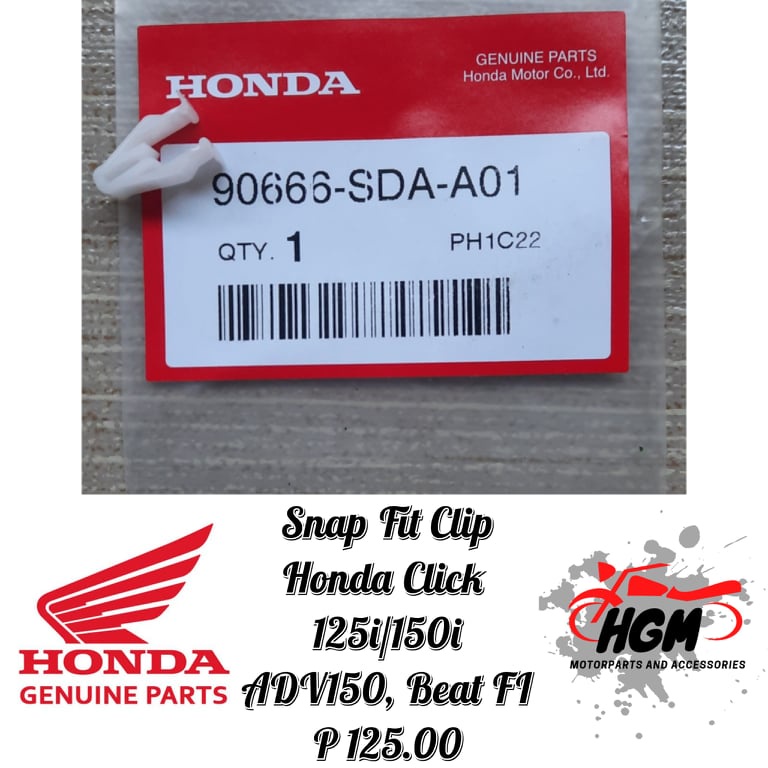 CLIP SNAP FITTING (BLUE WHITE) HONDA CLICK 125i150i V1 V2 (90666-K59 ...