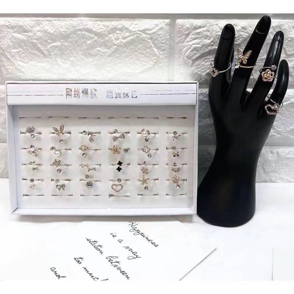 EMS fashion 5pcs/Set Metal Ring Set Simple Luxury Pearl Geometry ...