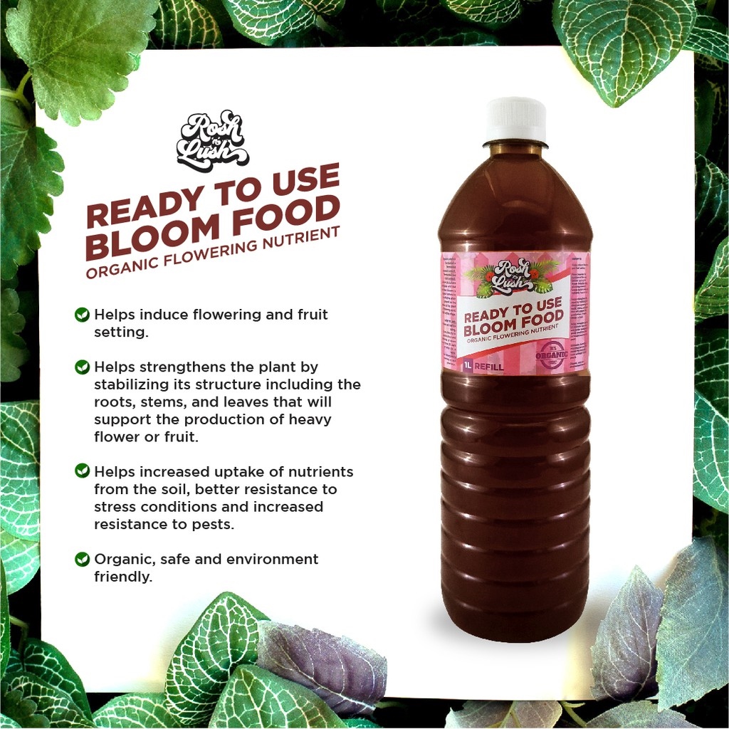 Bloom Food (Organic Flowering Nutrient) Ready To Use Refill 1 Liter ...