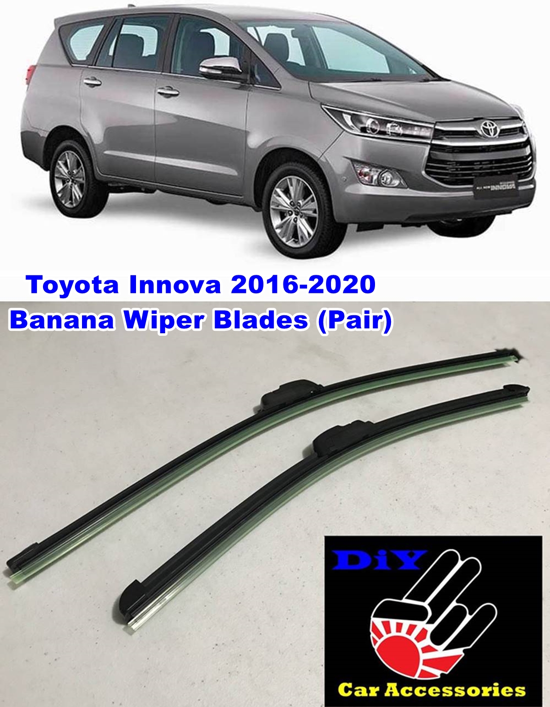 Toyota Innova 2016-2020 Banana wiper blade pair | Lazada PH