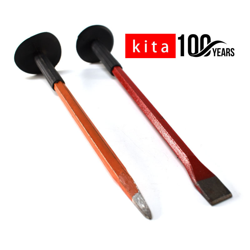 2pcs/set Masonry RED/02 Chisel ############ With Hand Guard Protector ...
