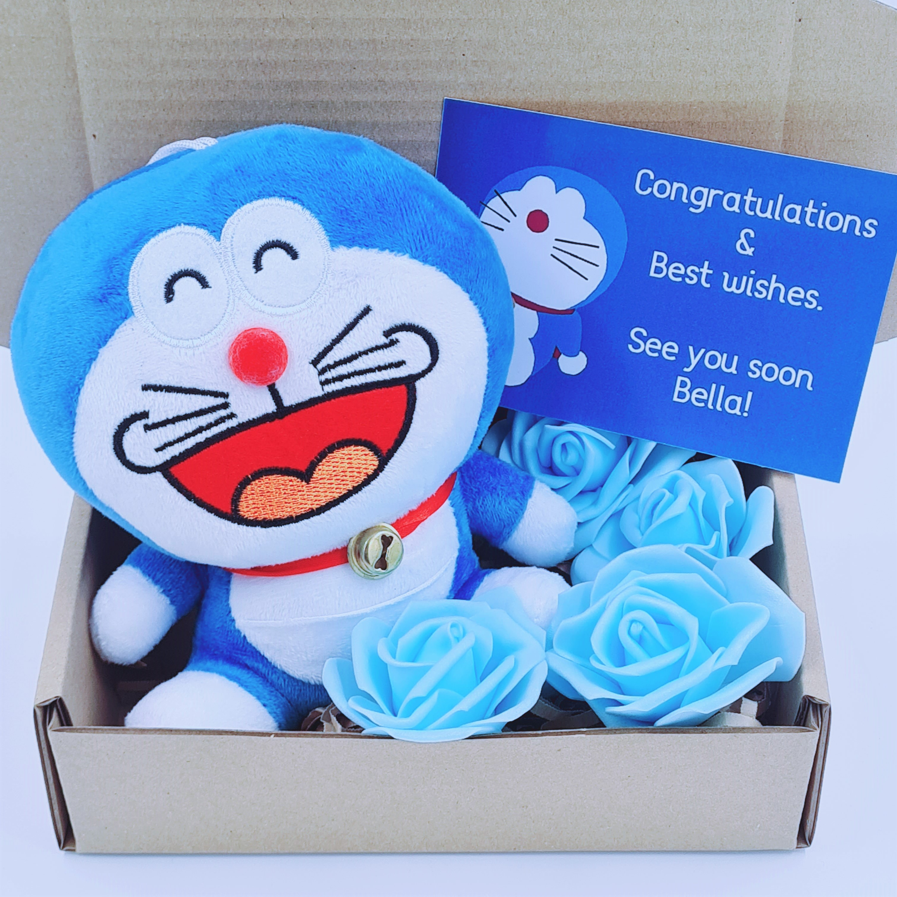 Blue DoraemonDesign Cute Surprise Giftbox Set Cute Stuffed Toys ...
