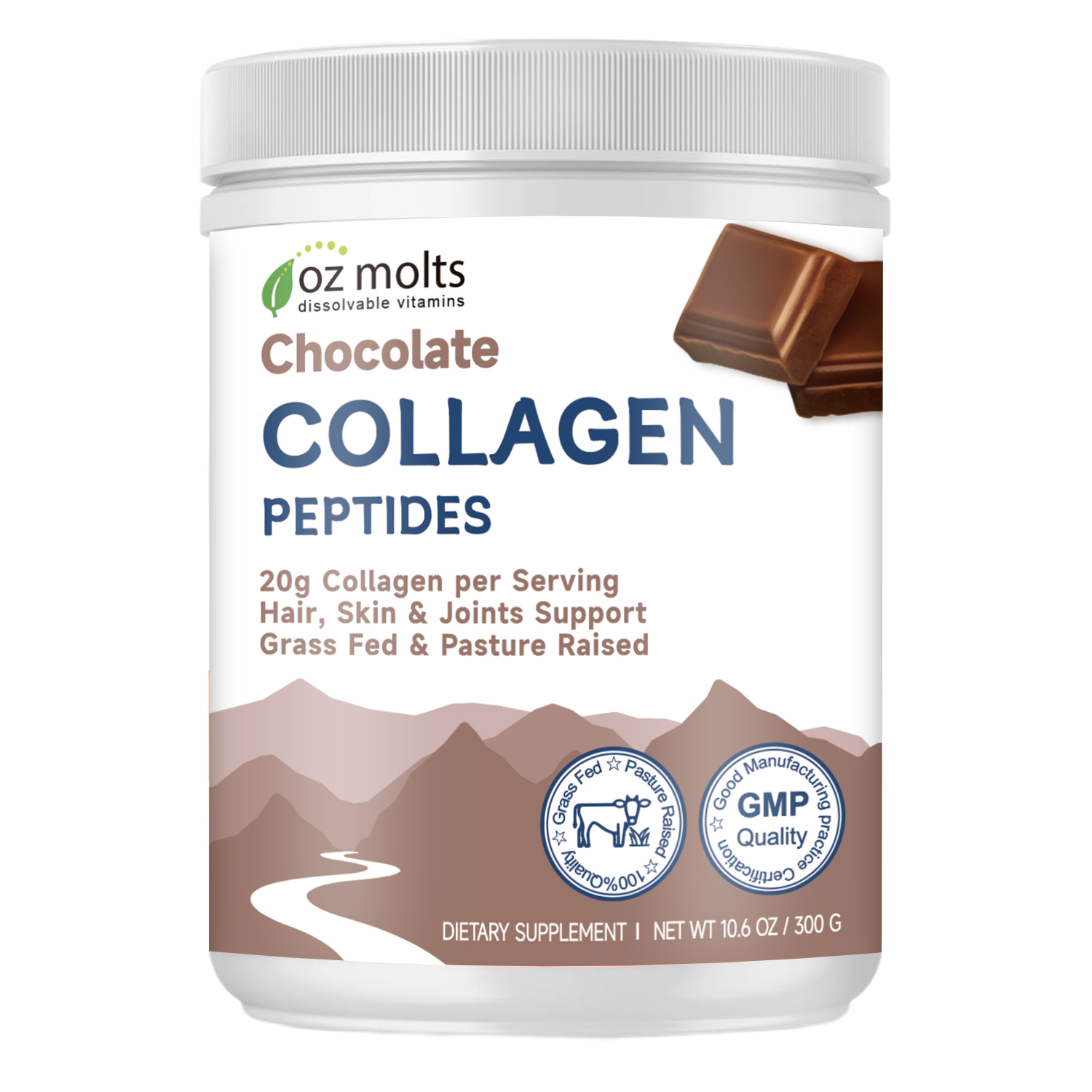 Ozmolts Collagen Powder Drink Strawberry Beauty Milk Collagen Peptides ...