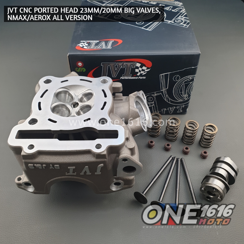 JVT CNC PORTED HEAD 23MM/20MM BIG VALVES FOR NMAX/AEROX ALL VERSION ...