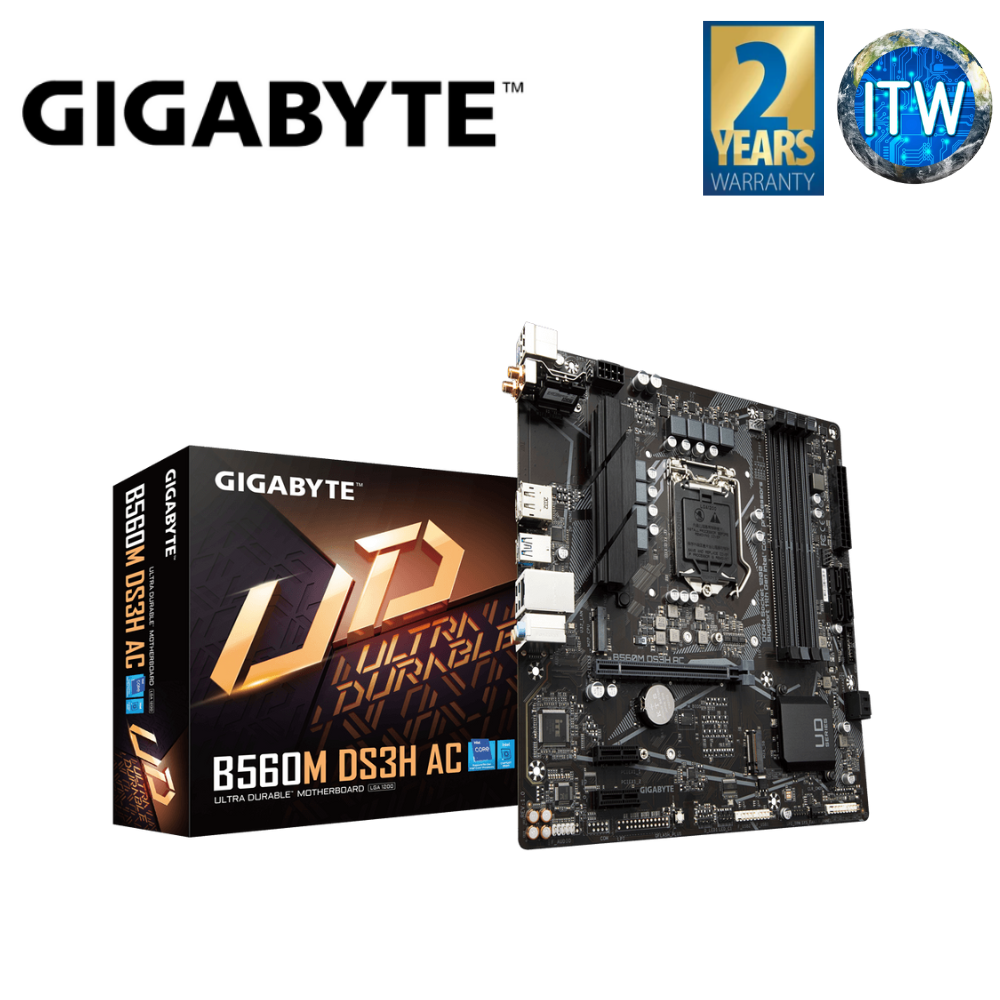 Gigabyte B560M DS3H AC | Intel® B560 Ultra Durable Motherboard (GA ...
