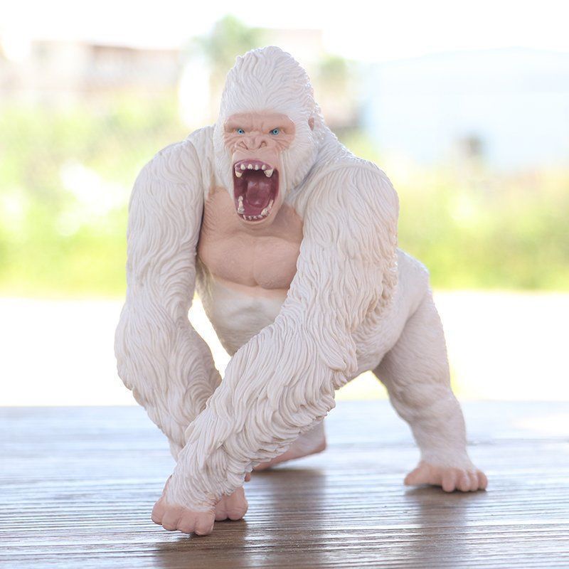 discount in limited time Gorilla King Kong Toys Open Mouth white brown ...