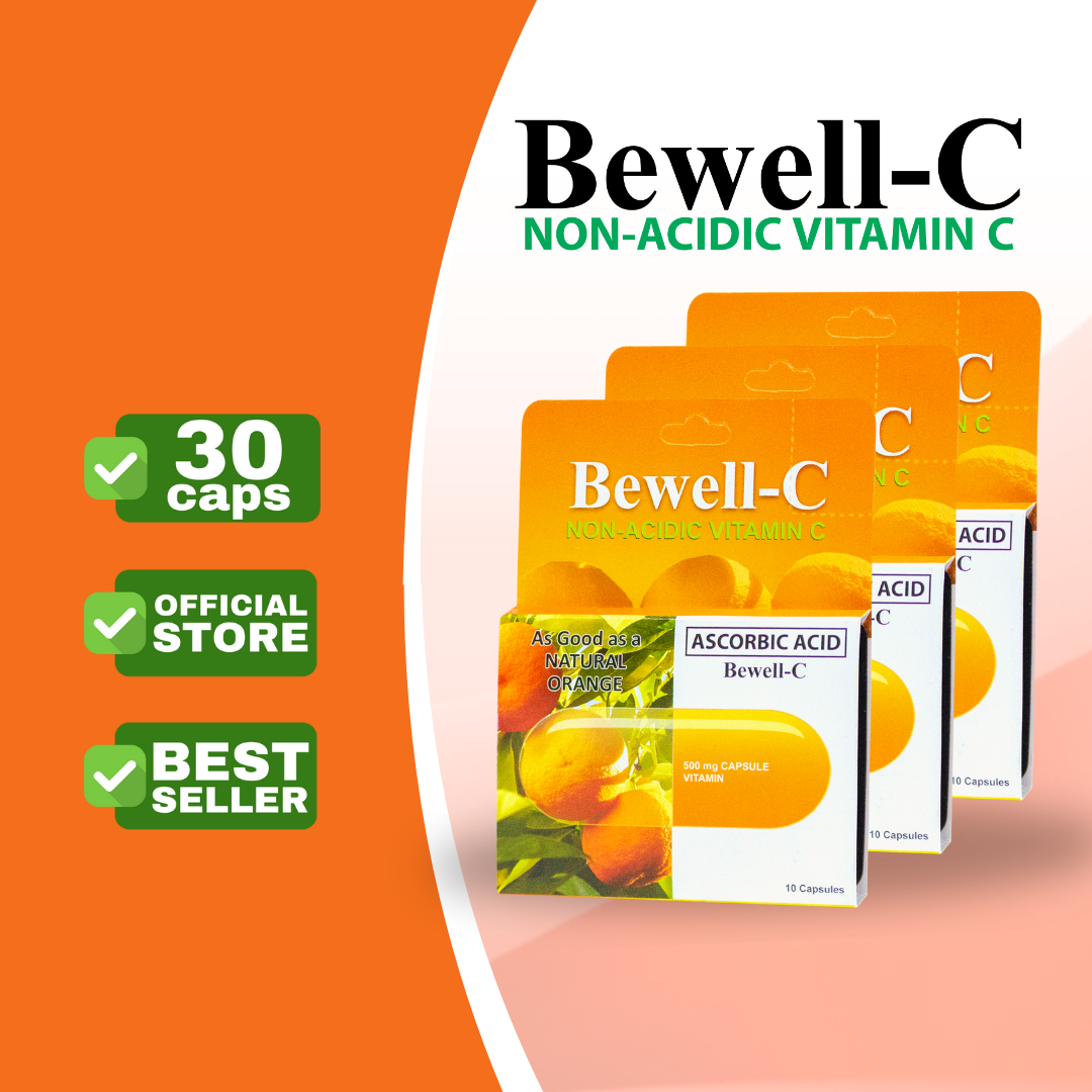 Bewell-C Non- Acidic Vitamin C supplement 500mg Capsules, 3Flaps, 30 capsules | Lazada PH