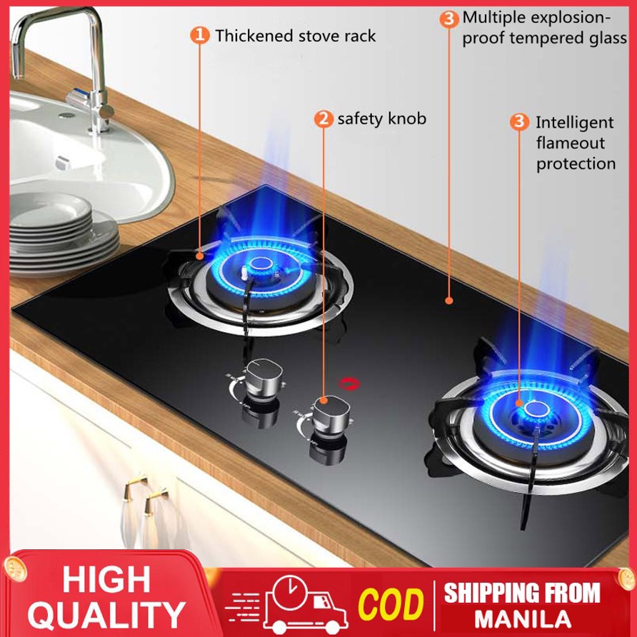 Gas stove double burner Gas stove burner Built in burner gas stove ...
