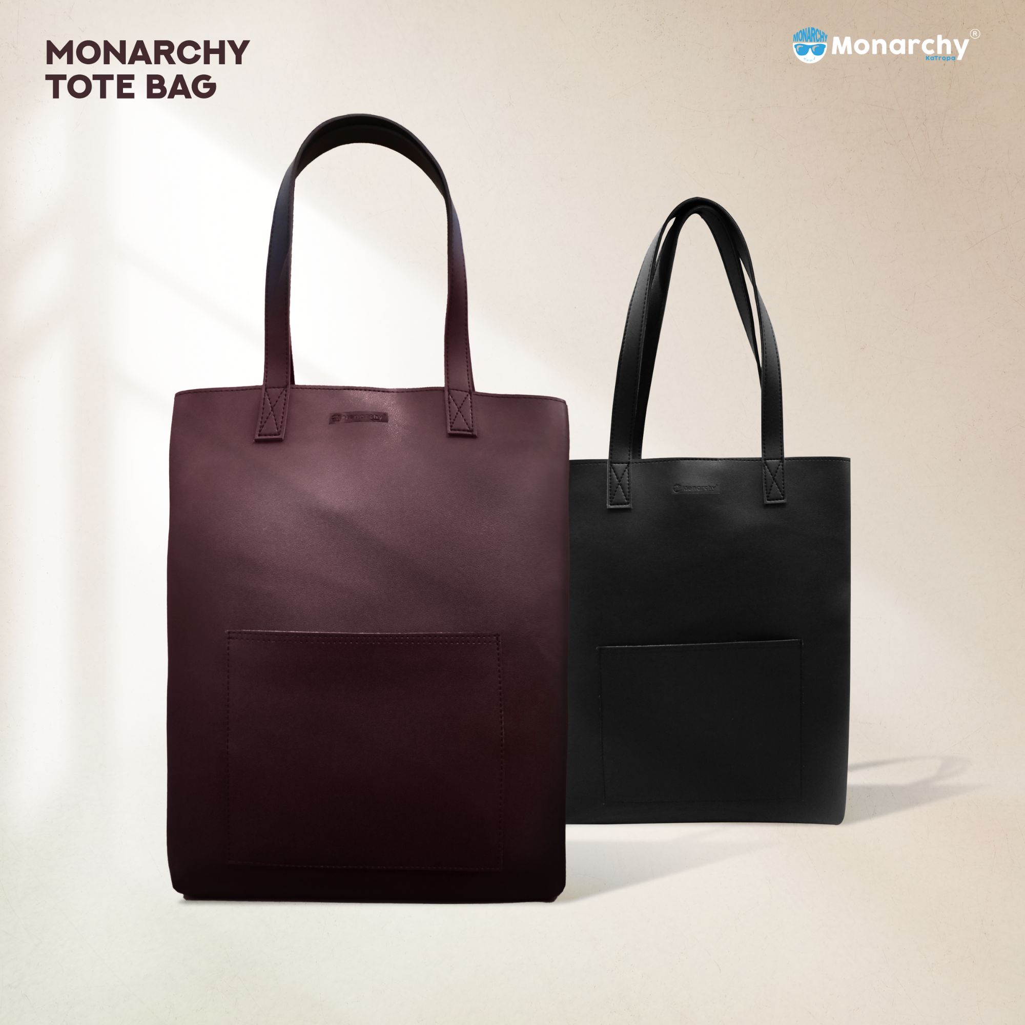 Monarchy Confidence Vegan Leather Tote Bag | Minimalist | for Men and ...