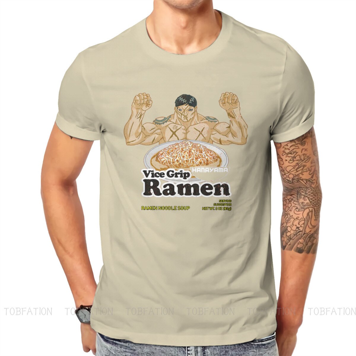 Vice Grip Ramen Casual TShirt Grappler Baki Hanma Yujiro Dou Manga ...