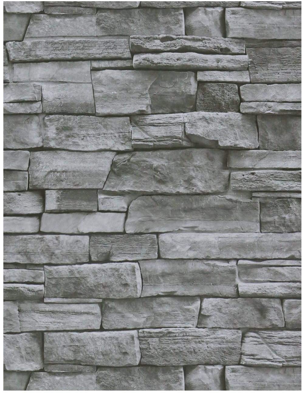 Grey Stone Wallpaper Peel and Stick Wallpaper Stone Self Adhesive ...