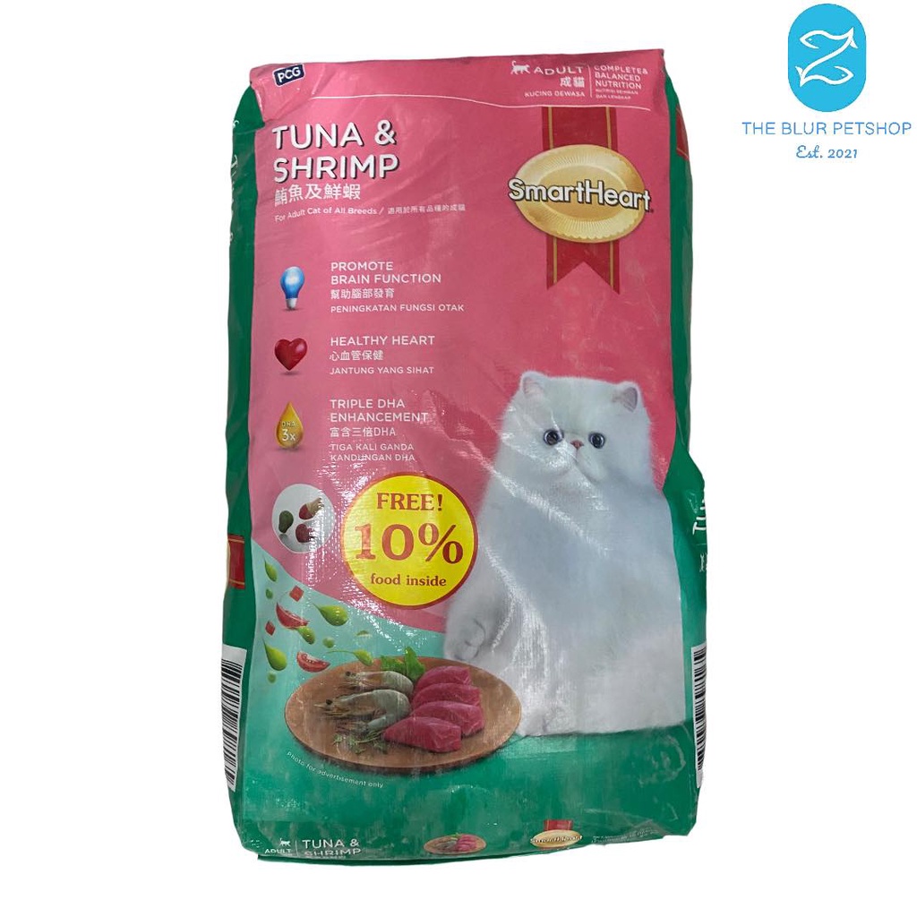 1kg (NEW NATURAL Brown KIBBLES) Smartheart Smart Heart Adult Dry Cat ...