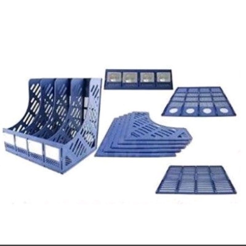 Bookshelf 4 Section Divider Paper Work Holder Rack | Lazada PH