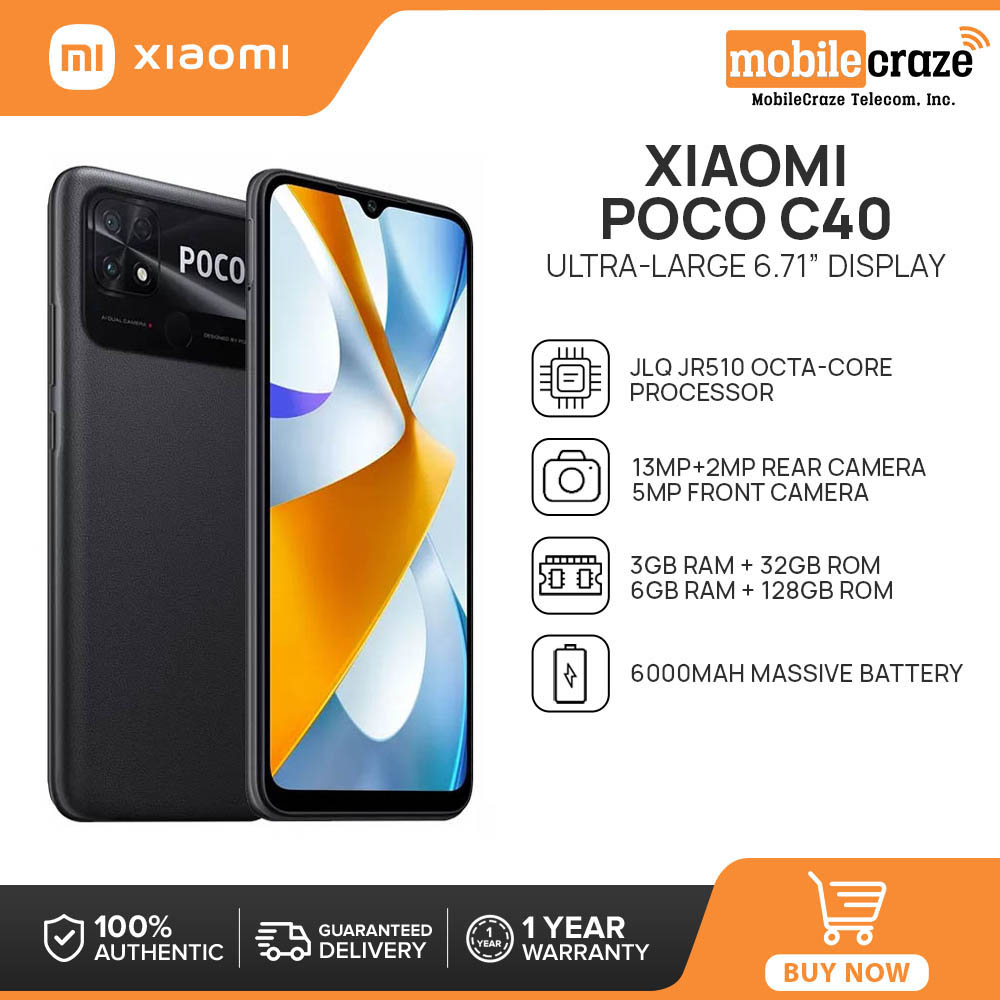 Xiaomi POCO C40 Smartphone | 4GB+64GB / 3GB+32GB | JLQ JR510 CPU | 6.71 ...