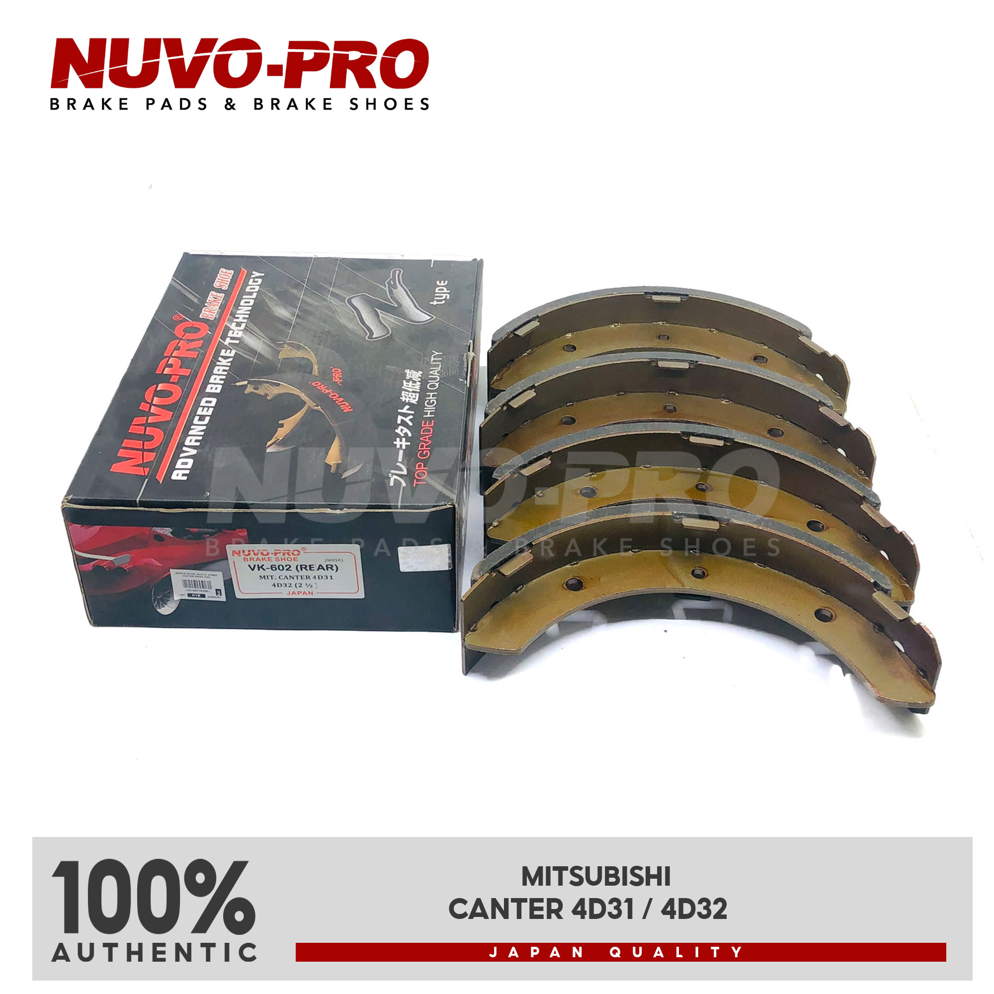 Nuvo-Pro Brake Shoe Rear Mitsubishi Canter 4D31 / 4D32 (2 ½") VK-602 ...