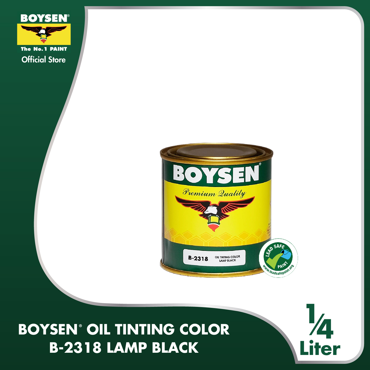 BOYSEN Oil Tinting Colors Lampblack B2318-1/4L | Lazada PH