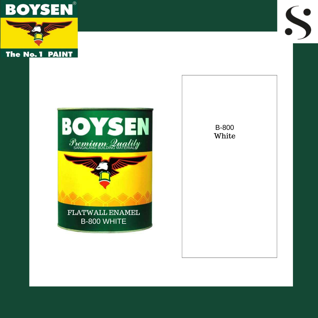 Boysen Flatwall Enamel White B-800 1L | Lazada PH