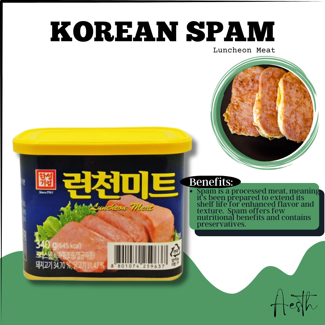 Korean Luncheon Meat 340g Heathier Canned Goods Lotte Korean Luncheon ...