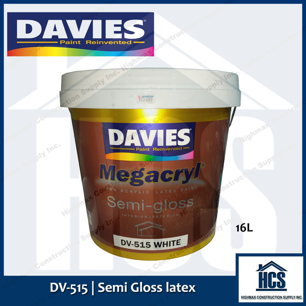 Davies Latex Semi Gloss Pail White DV515 16L | Lazada PH