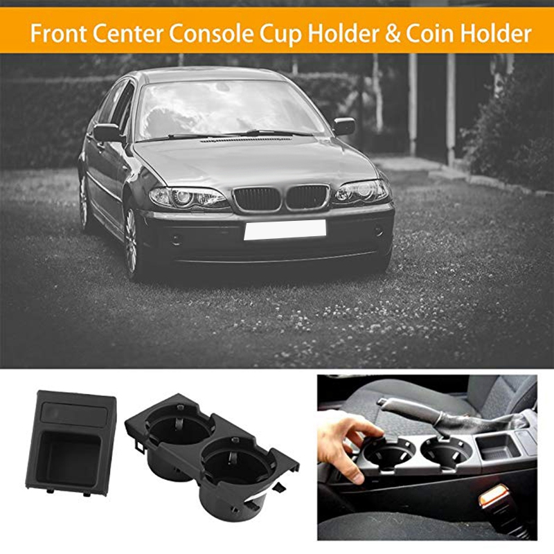 Car Center Console Water Cup Holder Beverage Bottle Holder Coin Tray ...