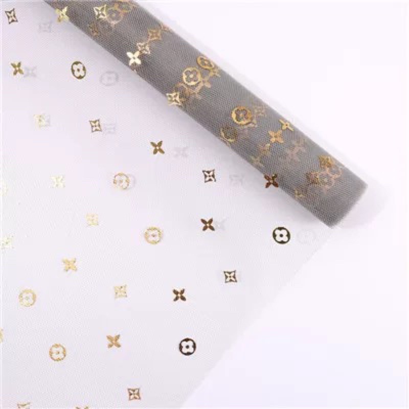 LV Style Wrapping Mesh Yarn Shiny Bouquet Wrapper Roll | Lazada PH