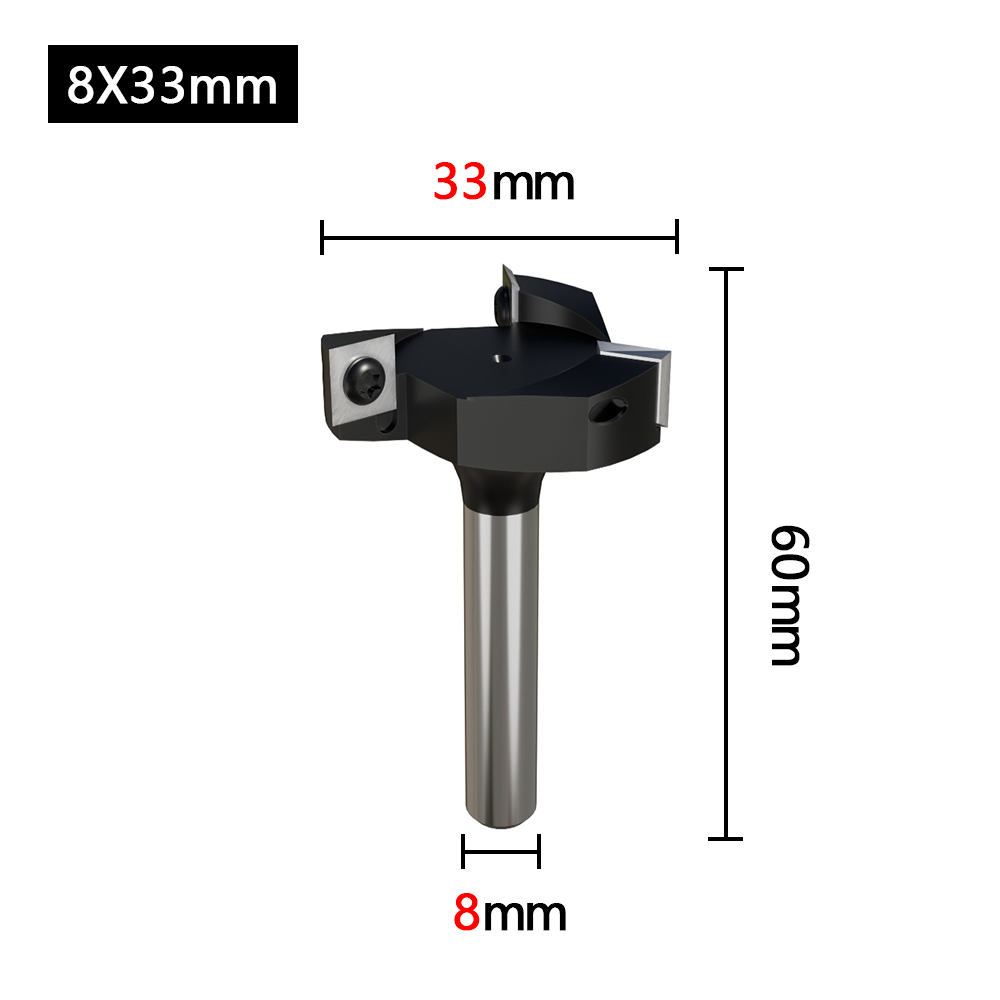 1Pc 8 12mm CNC Surfacing Router Bit Insert-Style Spoilboard Face End ...