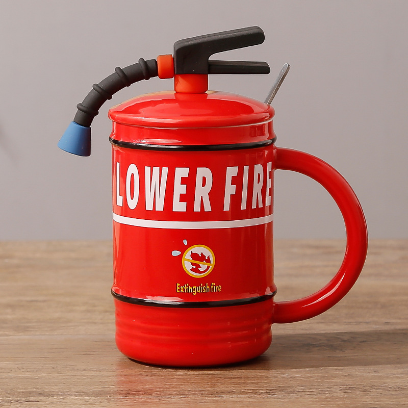 Funny Fire Extinguisher Shaped Mug Office Personality Tea Cup Men And ...