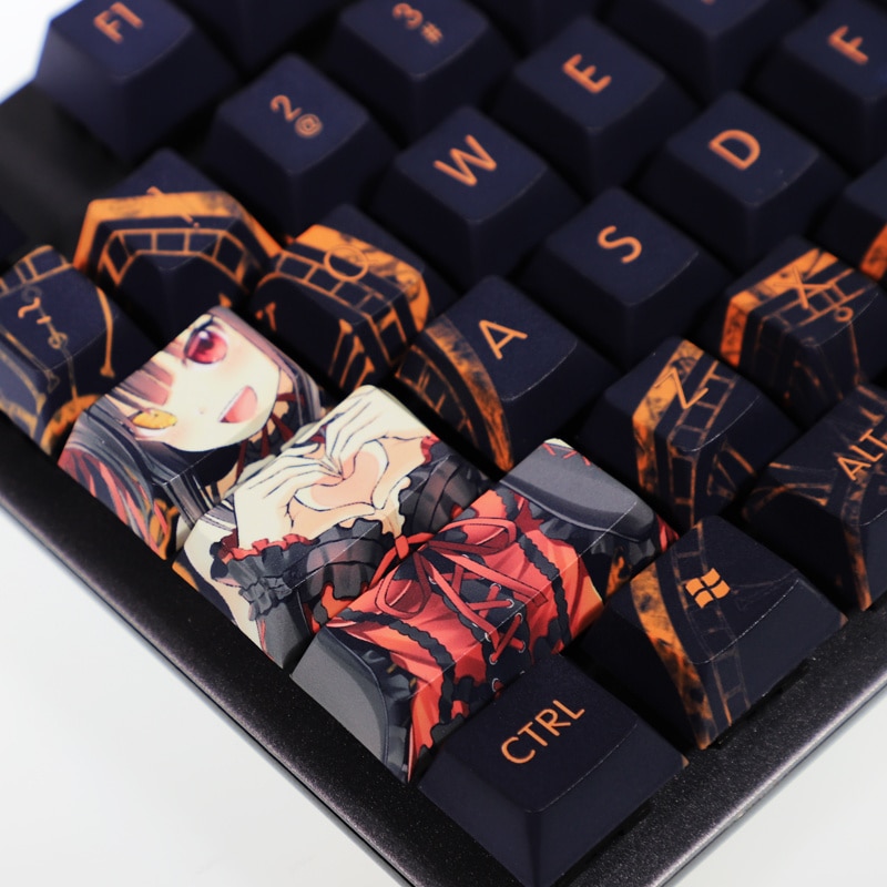 1 Set PBT 5 Sides Dye Sublimation Keycaps Cartoon Anime Key Caps For ...