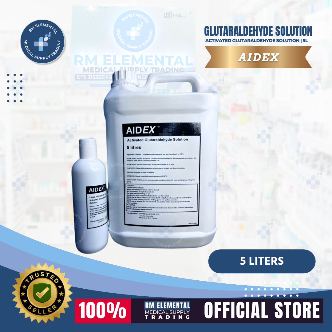Aidex Activated Glutaraldehyde Solution Cidex (Gallon) 5liters | Lazada PH