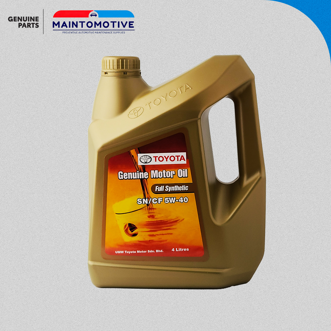 Toyota Genuine Motor Oil 5w-40 Fully Synthetic 4 Liters (1 Gallon ...