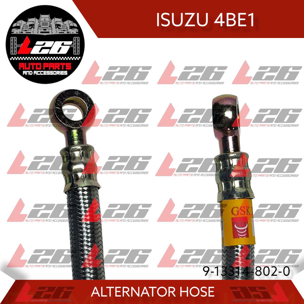 Isuzu 4BE1 Alternator Hose 9-13314-802-0 14INCHES COTTON METAL | Lazada PH