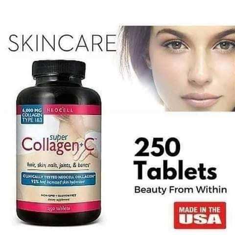 Authentic NeoCell Super Collagen + C Type I and III 250 Tablets IN ...