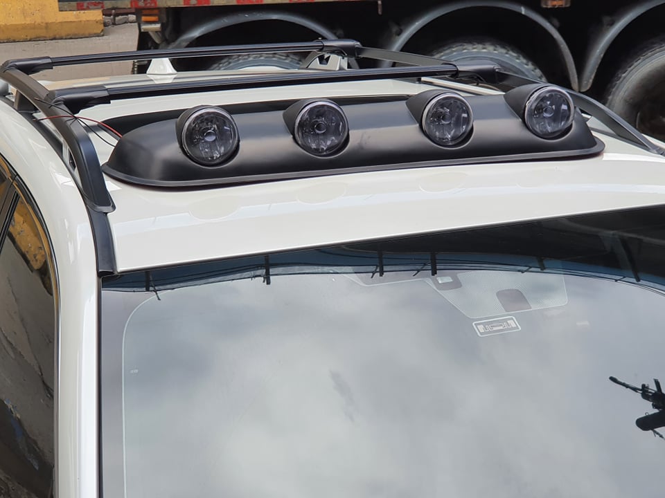 Roof Fog Lamp Lights No Drill Round Square Clear and Yellow Lens ...