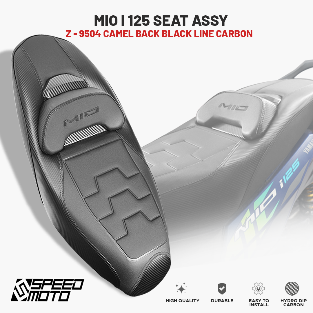 MIO I 125 CAMEL BACK SEAT RED LINE AND BLACK LINE CARBON WITH EMBOSSED ...