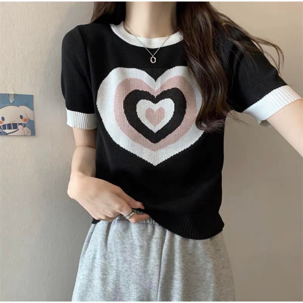 KP 80049 Knitted Heart Top | Lazada PH