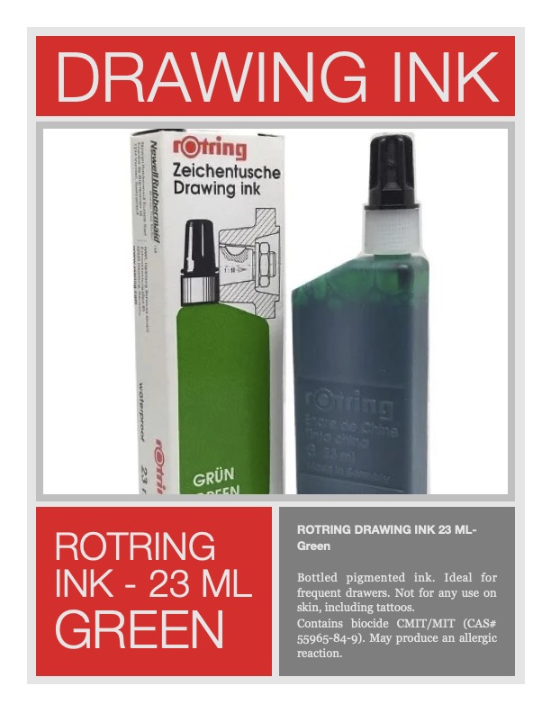 Rotring Drawing Ink 23 ml- Green | Lazada PH