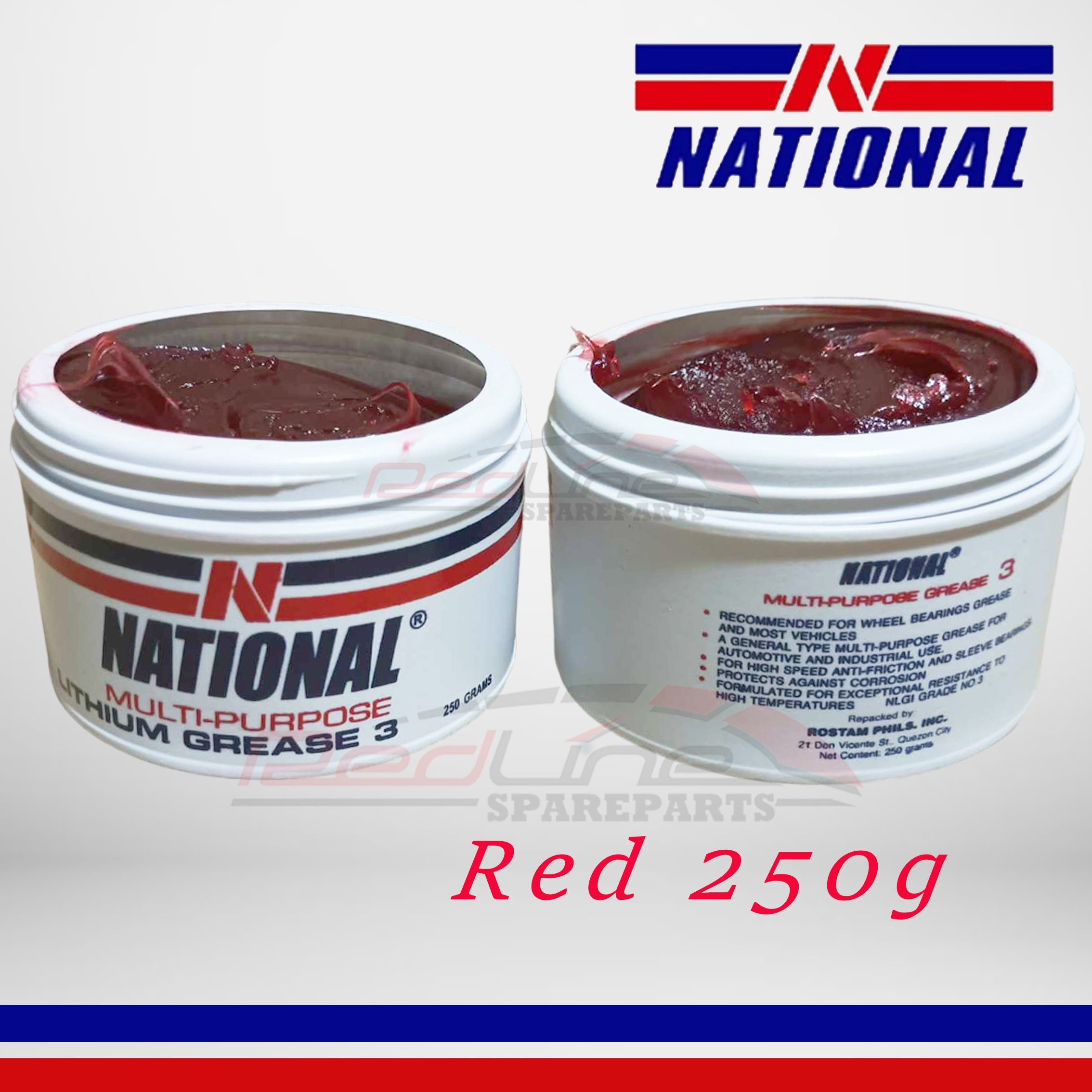 National Multi Purpose Lithium Grease Yellow, Red & Sticky Red 250grams ...