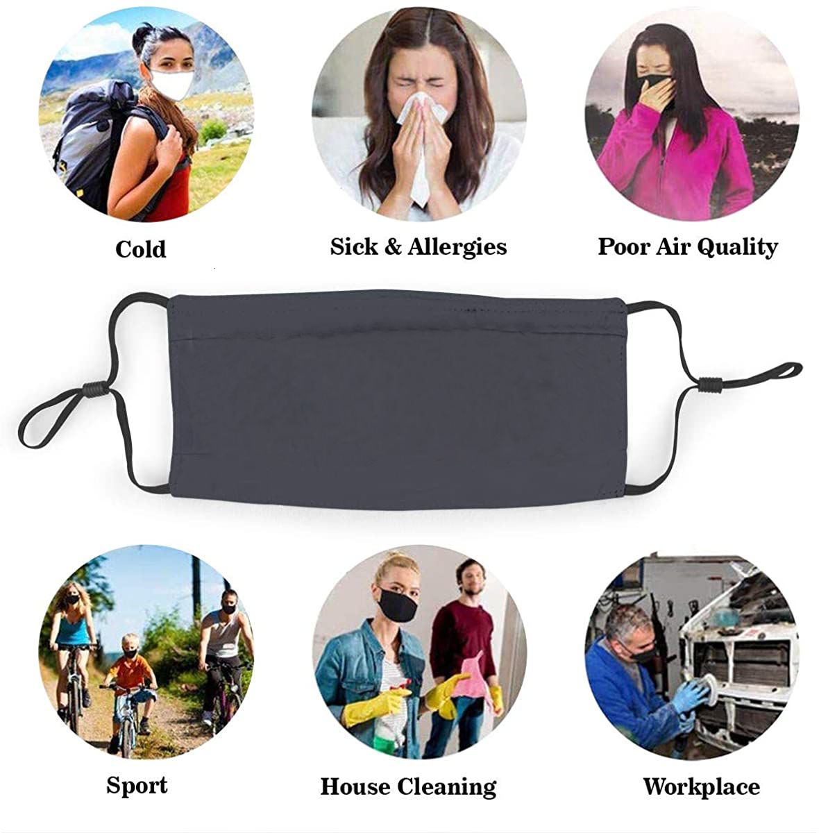 Breathable It's Only Rock And Roll Mask Adult Unisex Guitar Heavy Metal ...