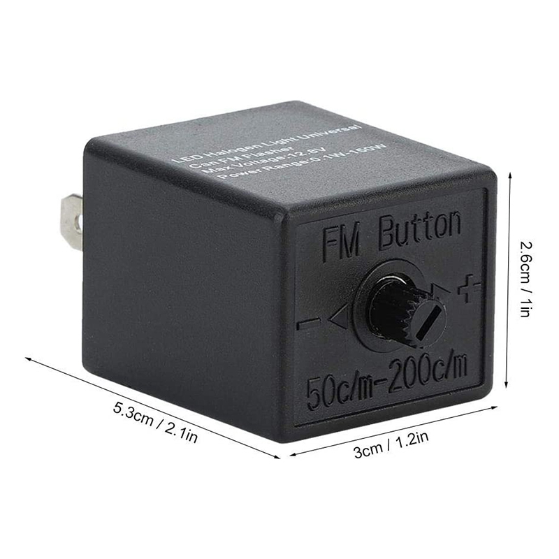 LED Flasher Relay, 12V 3-PIN Adjustable LED Flasher Relay Turn Signal ...