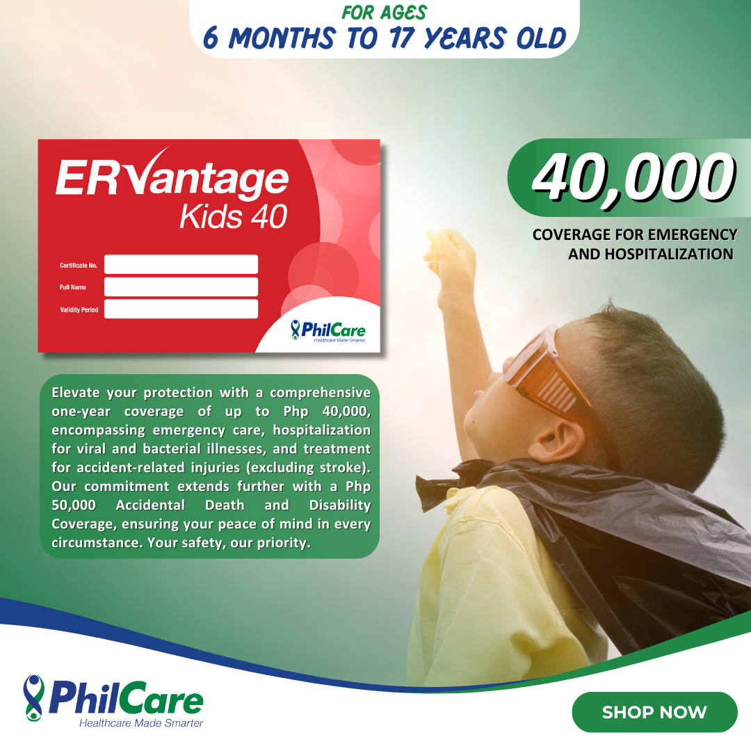 PhilCare - ER Vantage Plus for Kids (Prepaid health card / Health card ...